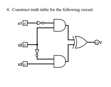 Solved 4. Construct truth table for the following circuit: | Chegg.com