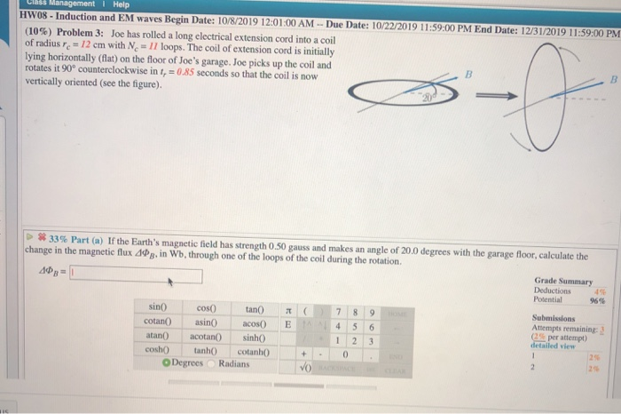Solved Class Management Help HW08-Induction and EM waves | Chegg.com