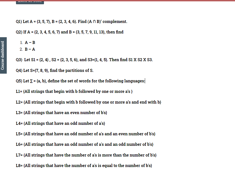 Solved ALDI AU VUIL Q1) Let A = {3, 5, 7}, B = {2, 3, 4, 6}. | Chegg.com