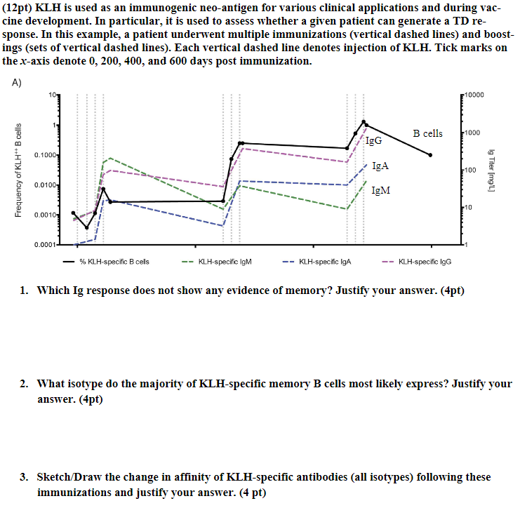 Solved KLH is used as an immunogenic neo-antigen for various | Chegg.com