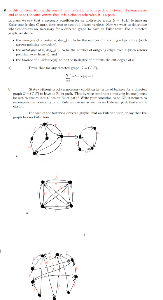 Solved 6. In this problem, tour is the general term | Chegg.com