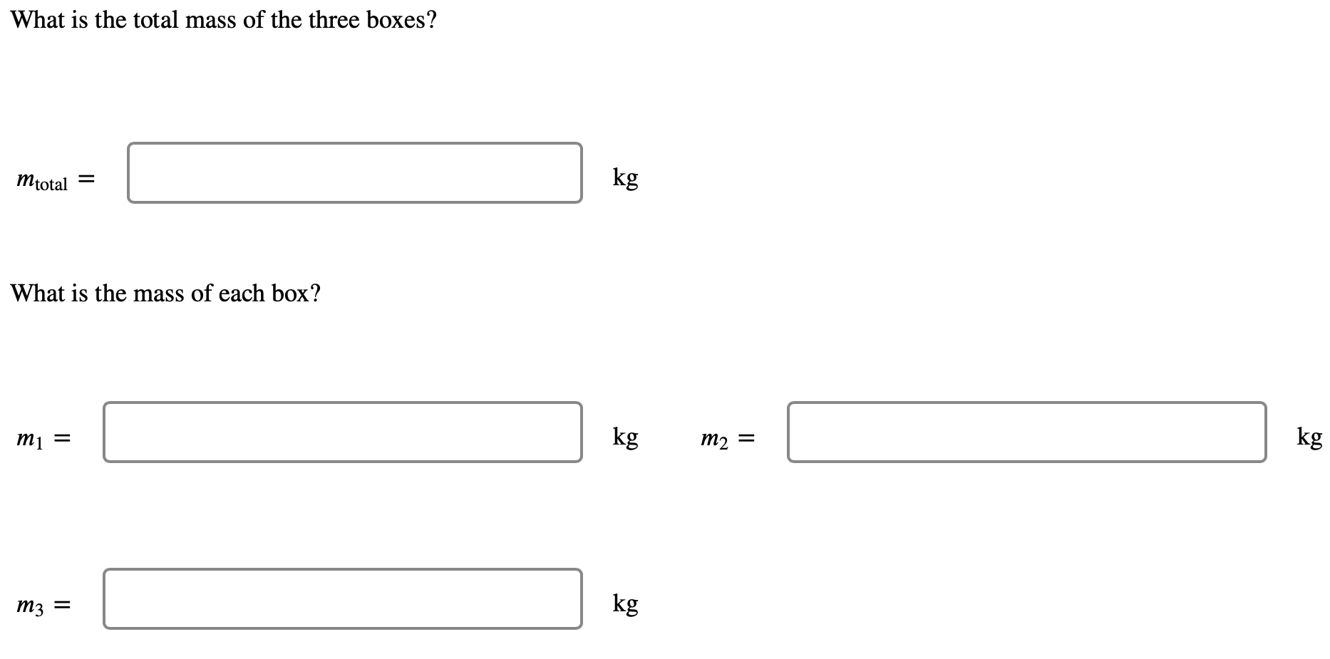 Solved Three crates with various contents are pulled by a | Chegg.com
