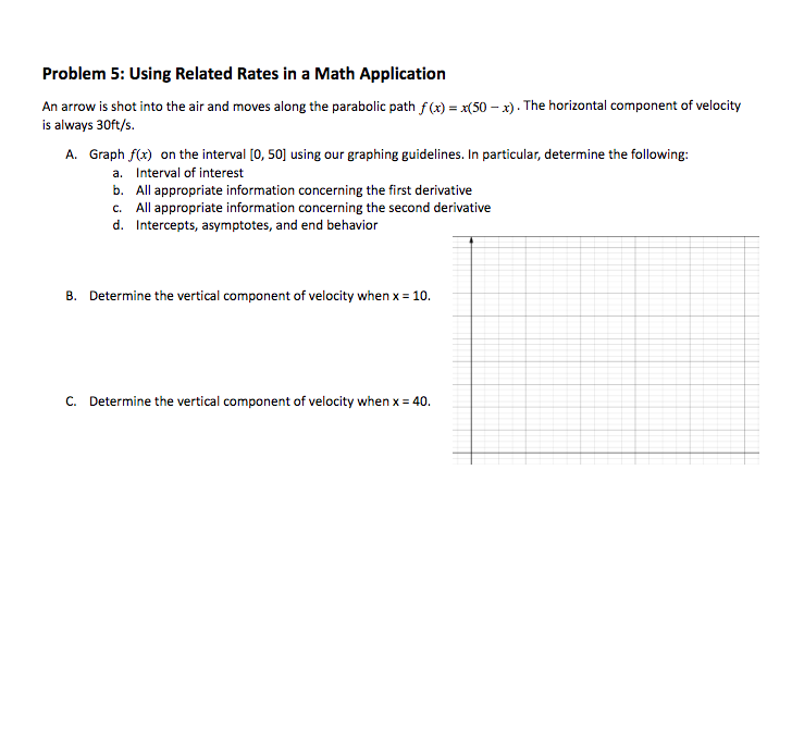 Solved Problem 5: Using Related Rates in a Math Application | Chegg.com