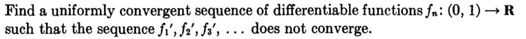 Solved Find a uniformly convergent sequence of | Chegg.com
