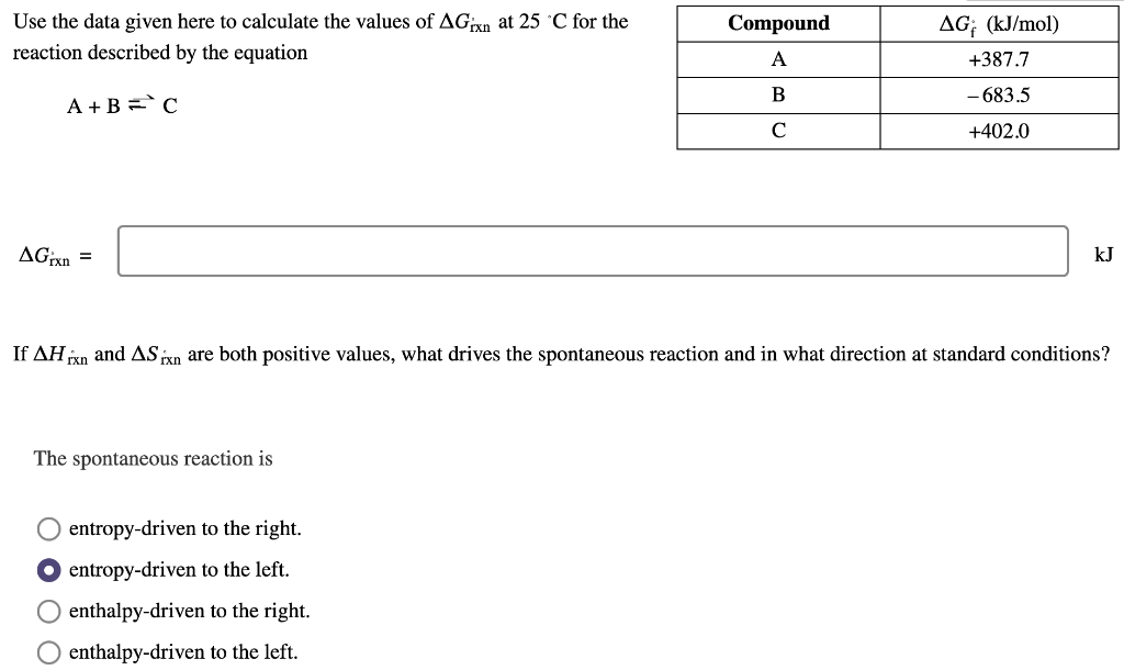 Solved Use The Data Given Here To Calculate The Values Of