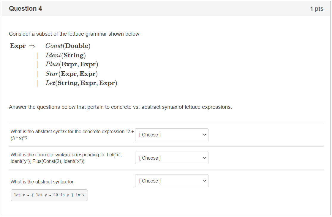 Solved Question 4 1 pts Consider a subset of the lettuce | Chegg.com