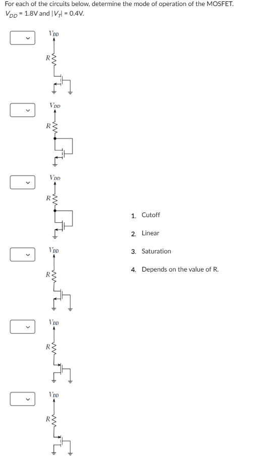 Solved code class="asciimath">For each of the circuits | Chegg.com