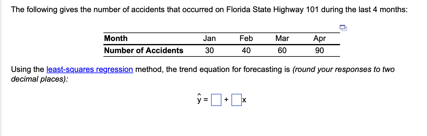 Solved The following gives the number of accidents that | Chegg.com