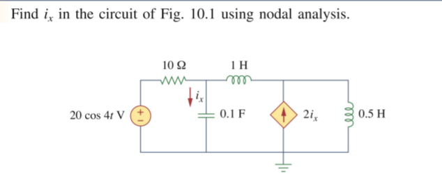 Solved Find ix in the circuit using nodal analysis Why is | Chegg.com