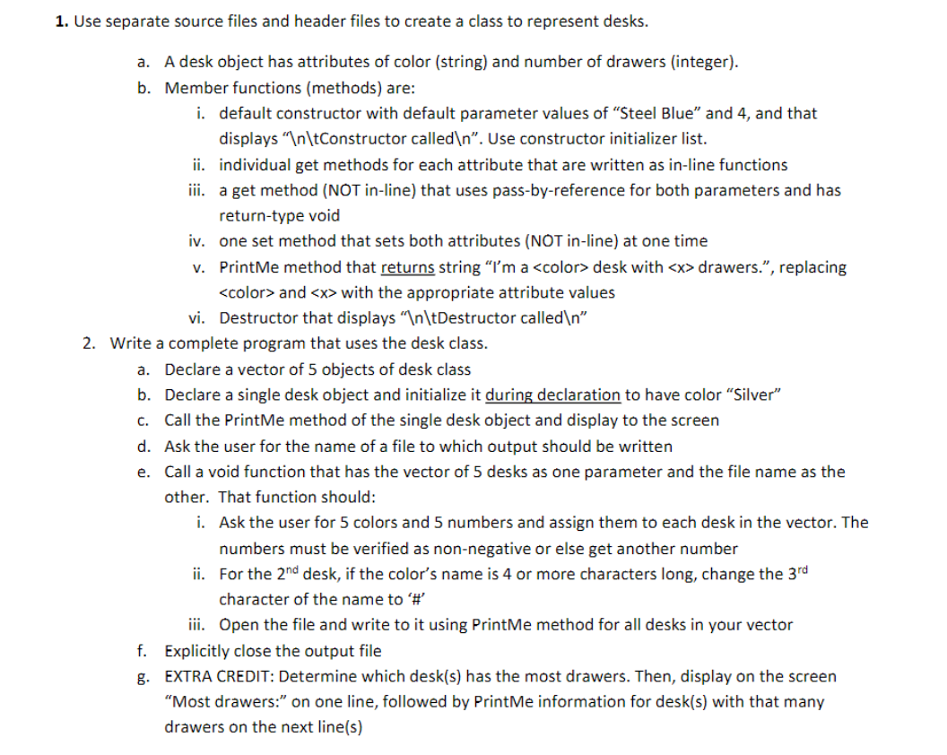 1. Use separate source files and header files to | Chegg.com