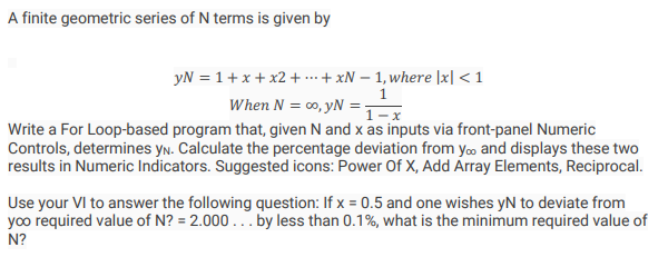 Problem: Generate the Front Panel and Block Diagram | Chegg.com