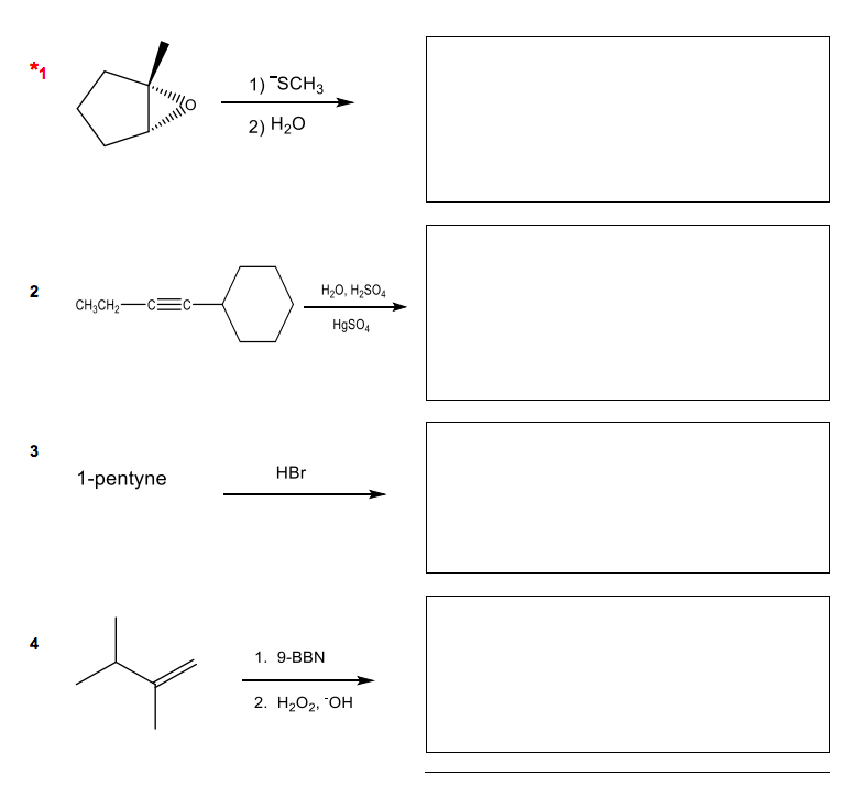 Solved *A 1) SCH3 ** 2) H20 2 H2O, H,SO4 CH3CH2-CEC HgSO4 3 | Chegg.com
