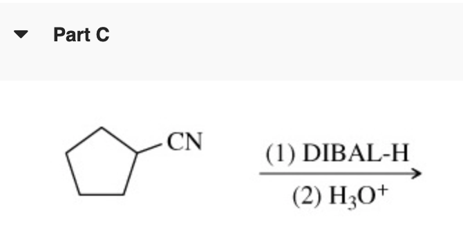 Solved Part A PhNHNH) H+ Part B (1) DIBAL-H (-78 °C) ОСН; | Chegg.com