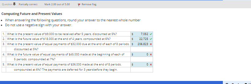 Solved Computing Future and Present Values - When answering | Chegg.com
