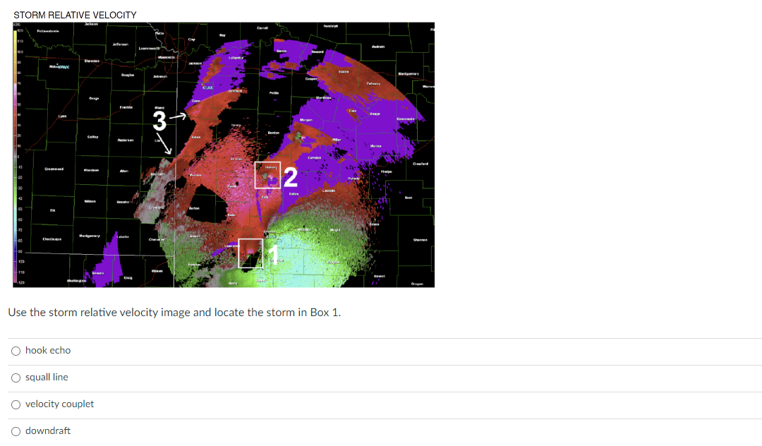Solved STORM RELATIVE VELOCITY Use the storm relative | Chegg.com