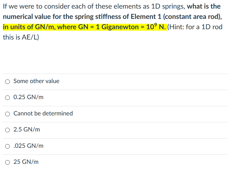 Solved For a tapered rod, an equivalent spring stiffness can | Chegg.com