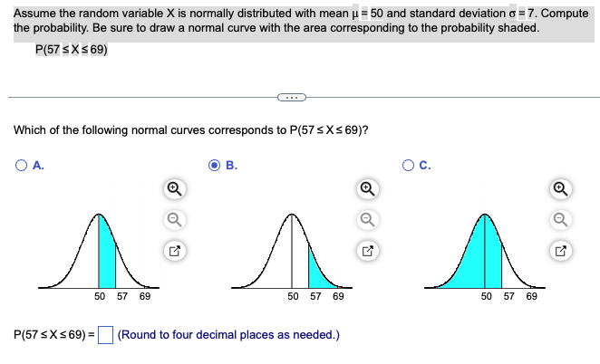 Solved Assume the random variable x ﻿is normally distributed | Chegg.com