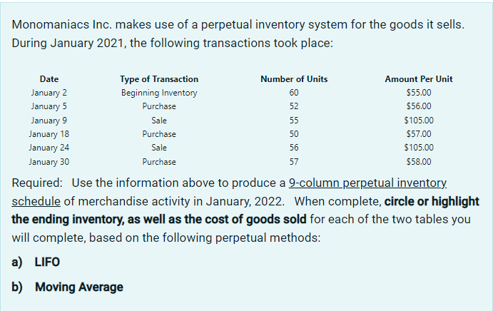 Solved Go back to Problem 2, and for the LIFO table you | Chegg.com