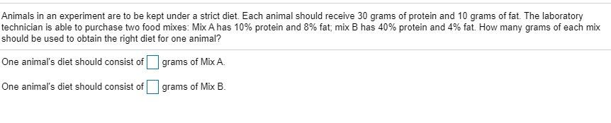 Solved Animals in an experiment are to be kept under a | Chegg.com