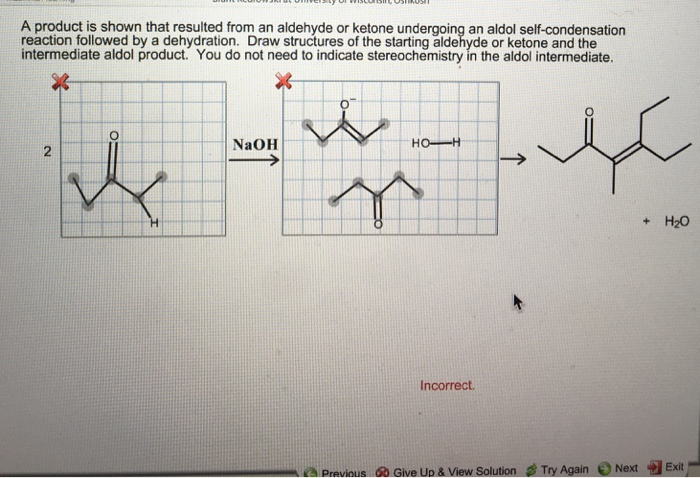 Solved Draw the aldol self-condensation product of the | Chegg.com