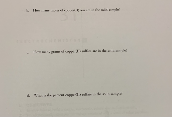 Moles Of Iron And Copper Formal Lab Writework