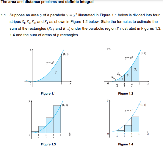 Solved The area and distance problems and definite integral | Chegg.com