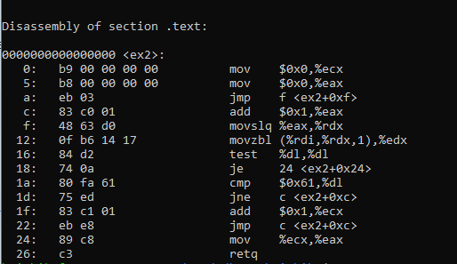 Disassembly of section .text: 0000000000000000 : b9 | Chegg.com