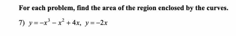 Solved For each problem, find the area of the region | Chegg.com