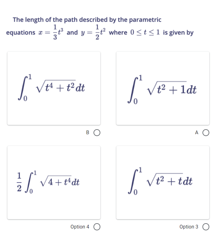 Solved The length of the path described by the parametric 1 | Chegg.com