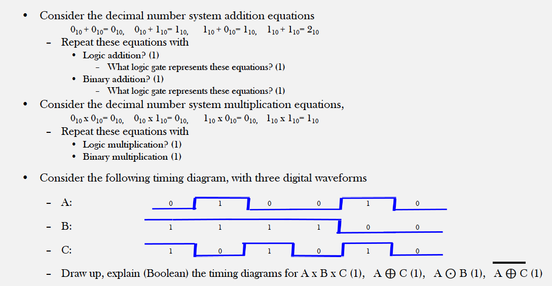 Solved - Consider the decimal number system addition | Chegg.com