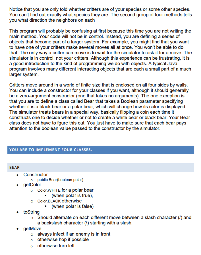Solved OVERVIEW This assignment will give you practice with | Chegg.com