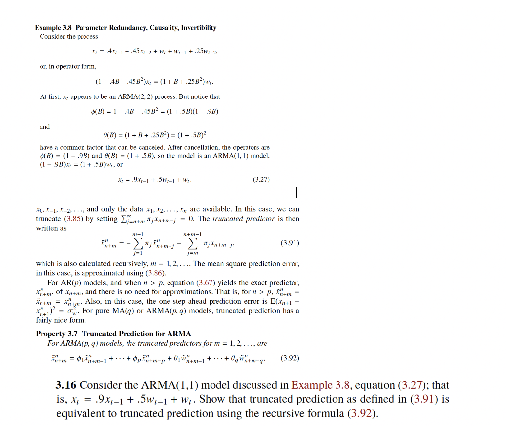 Example 3.8 Parameter Redundancy, Causality, | Chegg.com