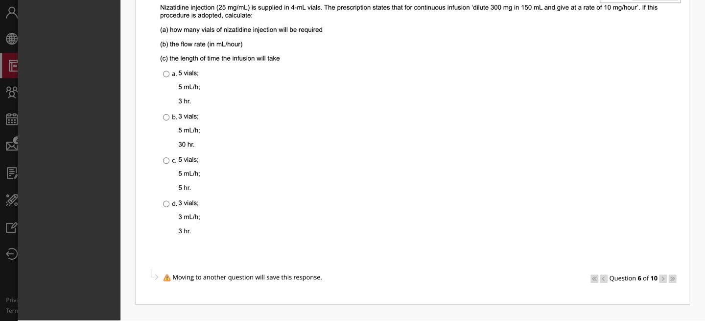 Solved & Nizatidine injection (25 mg/mL) is supplied in 4-mL | Chegg.com