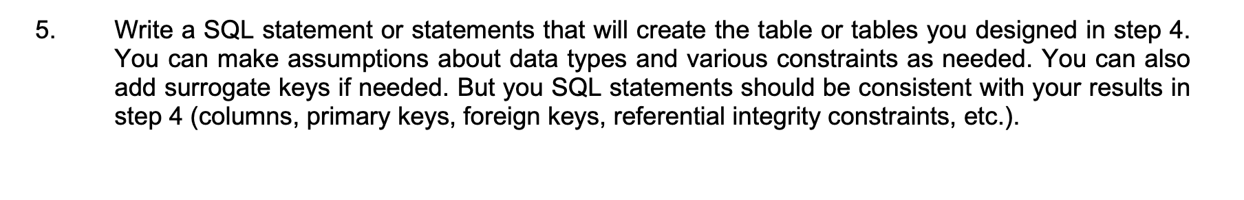 Solved Write A Sql Statement Or Statements That Will 