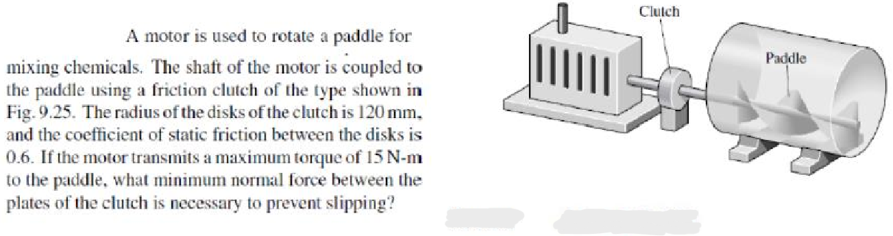 Solved A motor is used to rotate a paddle for mixing | Chegg.com