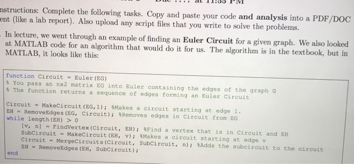 Solved For discrete math Need solution in Matlab | Chegg.com