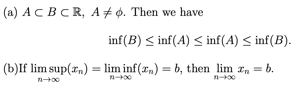 Solved (a) A⊂B⊂R,A =ϕ. Then we have | Chegg.com
