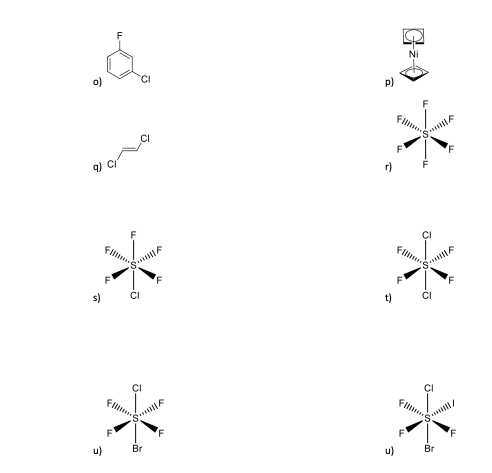 Solved Assign point groups to all of the following molecules | Chegg.com