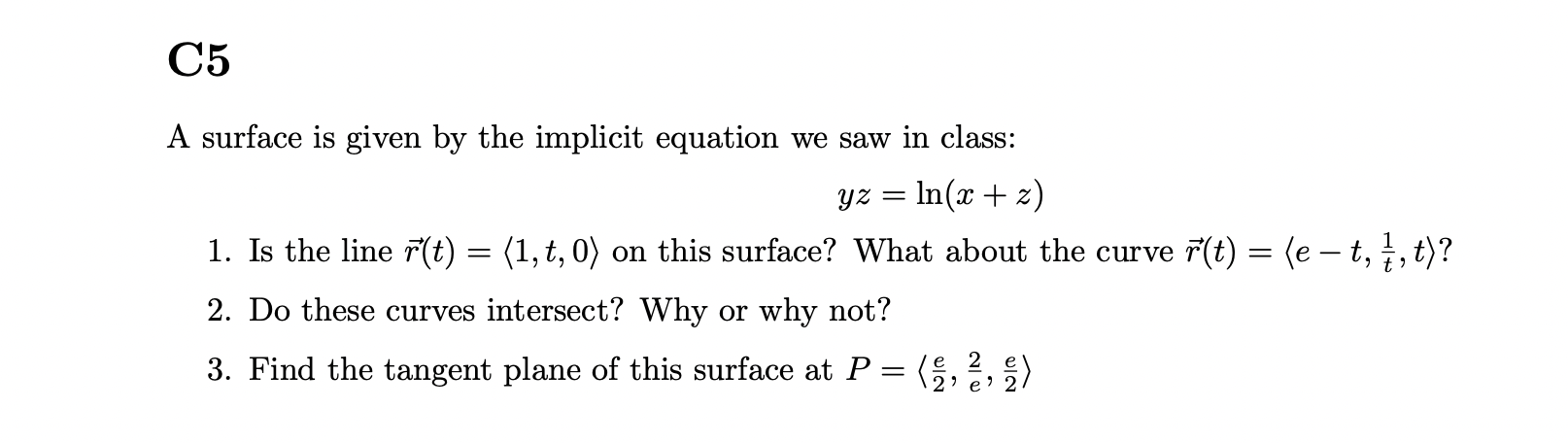 Solved A surface is given by the implicit equation we saw in | Chegg.com