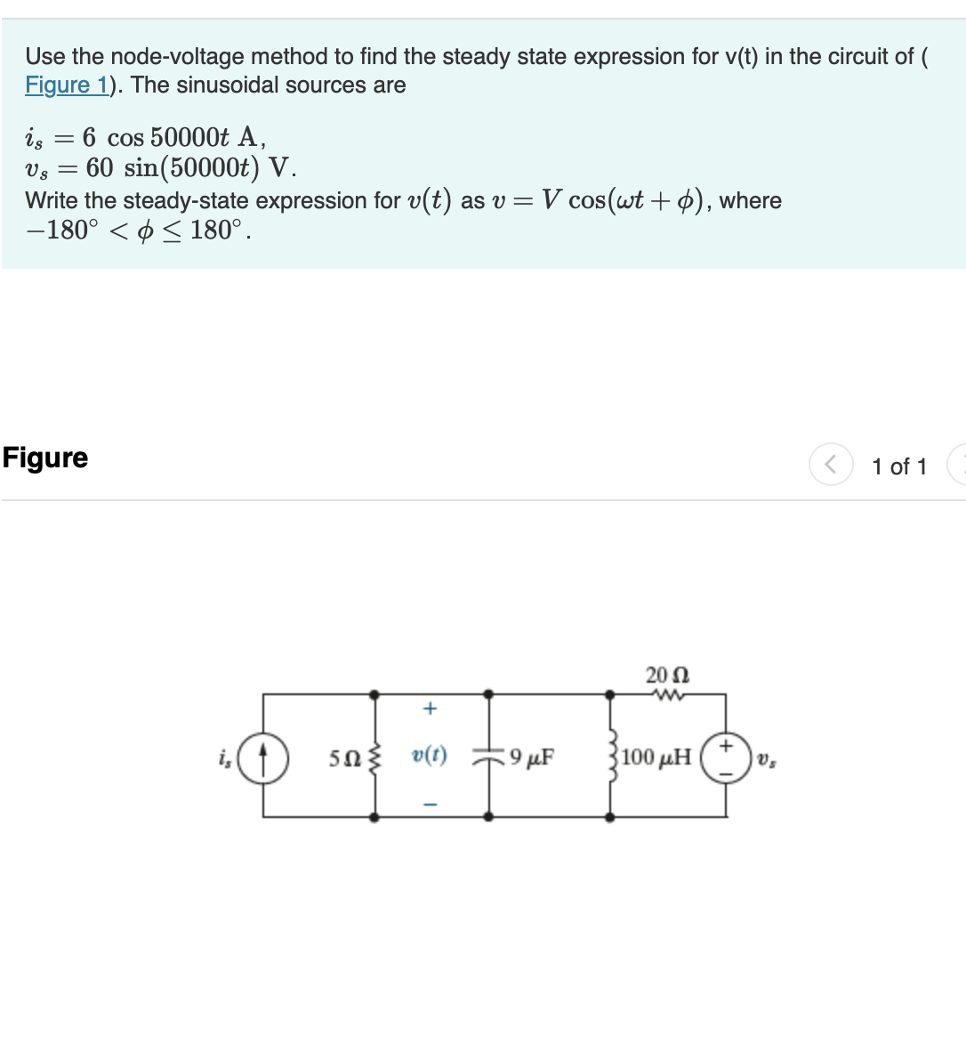 Solved Use the node-voltage method to find the steady state | Chegg.com