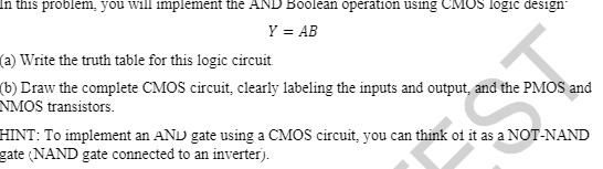 Solved Y=AB a) Write the truth table for this logic circuit. | Chegg.com