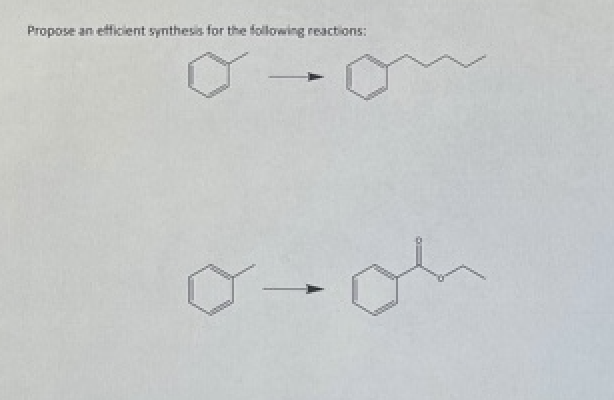 Solved Propose an efficient synthesis for the following | Chegg.com