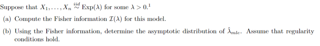 Solved Suppose that x1,dots,xn∼ iid Exp(λ) ﻿for some | Chegg.com