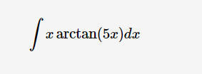 ∫xarctan(5x)dx | Chegg.com