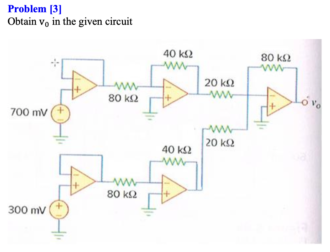 Solved Problem [3] Obtain v0 in the given circuit | Chegg.com