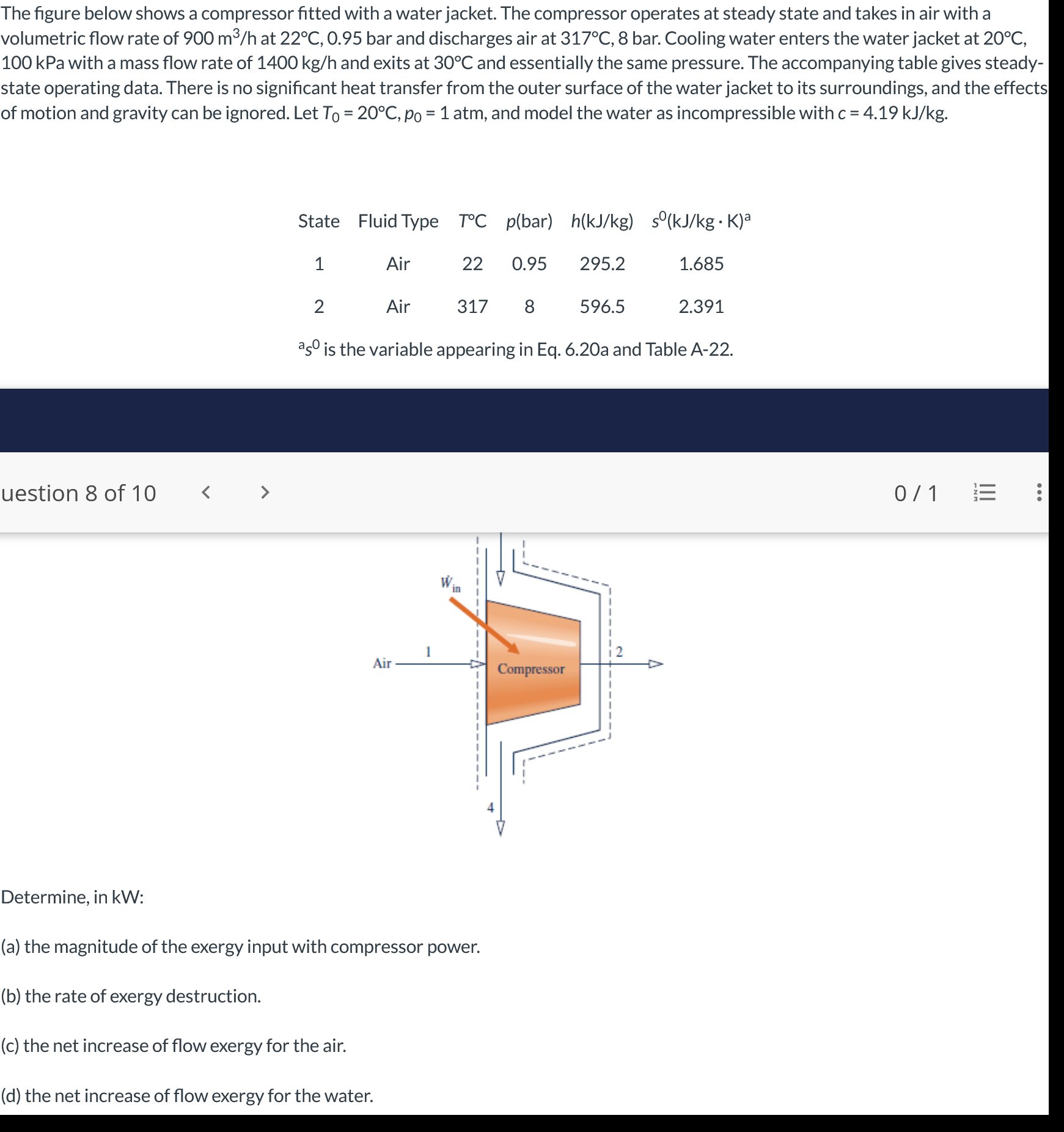 Solved The figure below shows a compressor fitted with a | Chegg.com