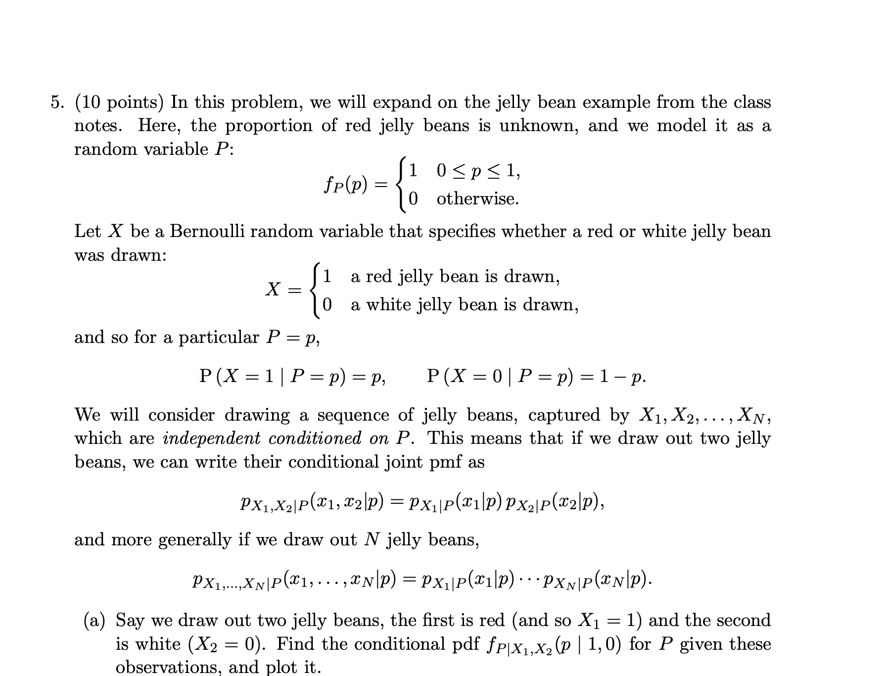 Solved In this problem, we will expand on the jelly bean | Chegg.com