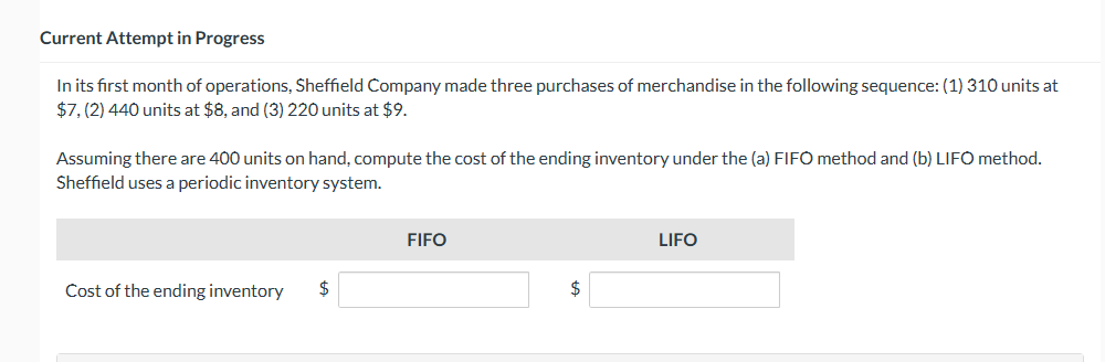 Solved In its first month of operations, Sheffield Company | Chegg.com