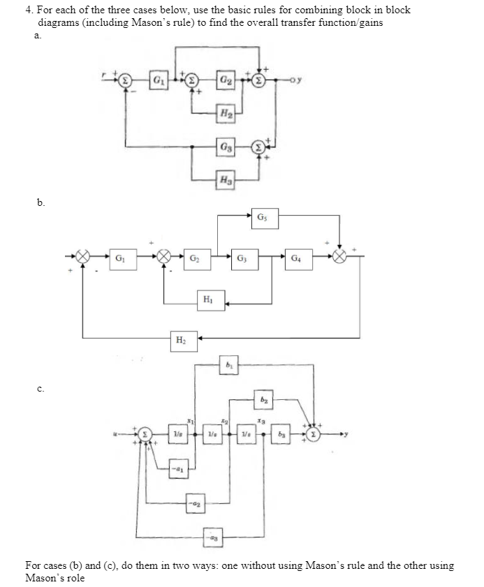Solved 4. For each of the three cases below, use the basic | Chegg.com