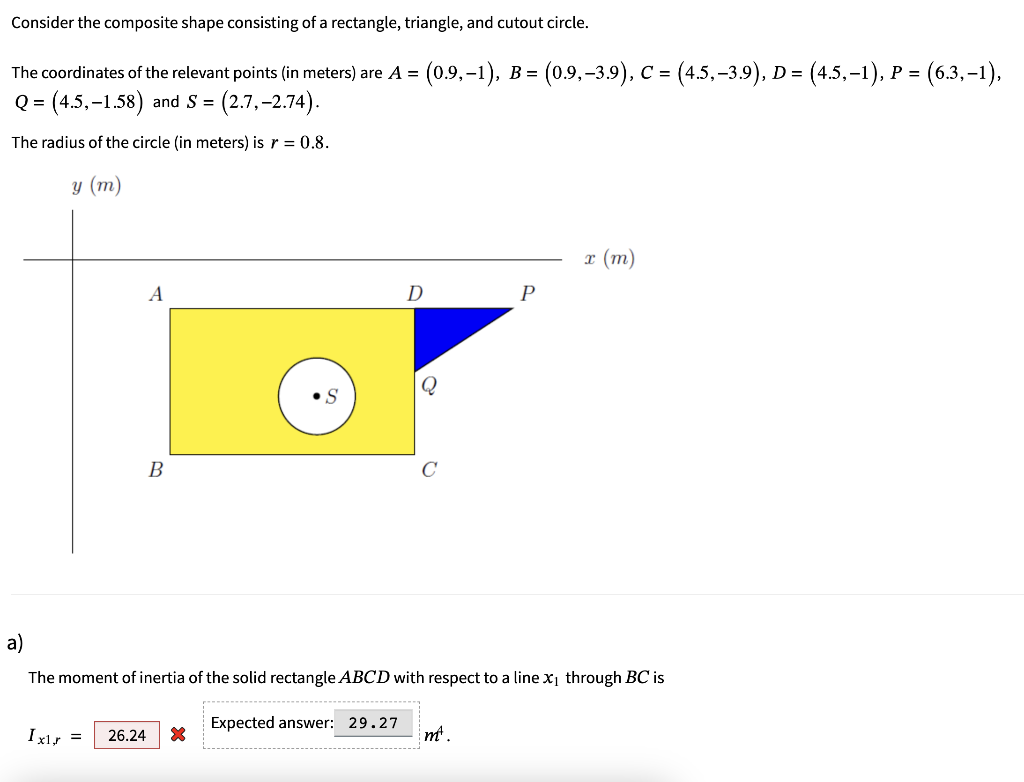 Solved Consider the composite shape consisting of a | Chegg.com